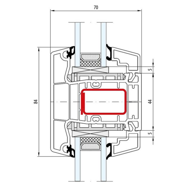 Detailzeichnungen Kunststoff Schiebetür Aluplast Smart-Slide ...