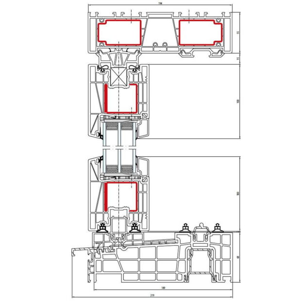 Detailzeichnungen Hebeschiebetür Salamander evolutionDrive 82 - fensterblick.de