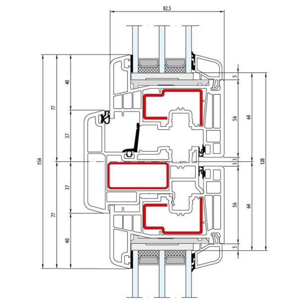 Detailzeichnungen Kunststofffenster Gealan S 9000 - fensterblick.de