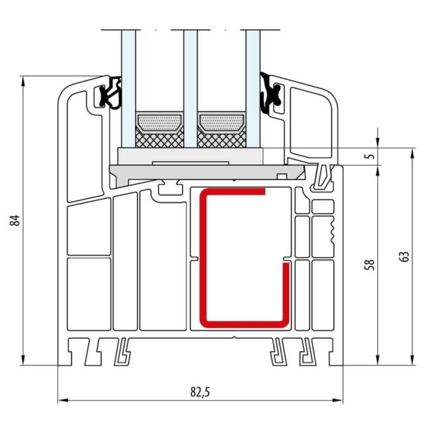 Detailzeichnungen Kunststofffenster Gealan S 9000 - fensterblick.de