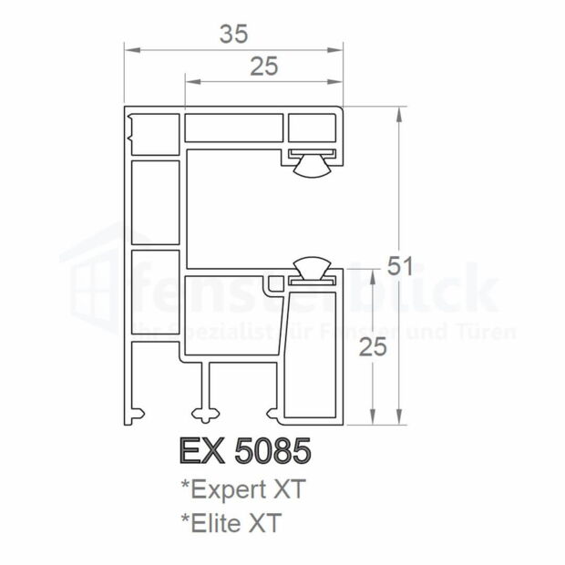 Detailzeichnungen Aufsatzrollladen Exte Elite XT - fensterblick.de