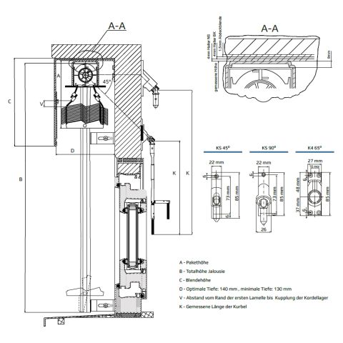 Detailzeichnungen Raffstore-Systeme EO allgemein - fensterblick.de