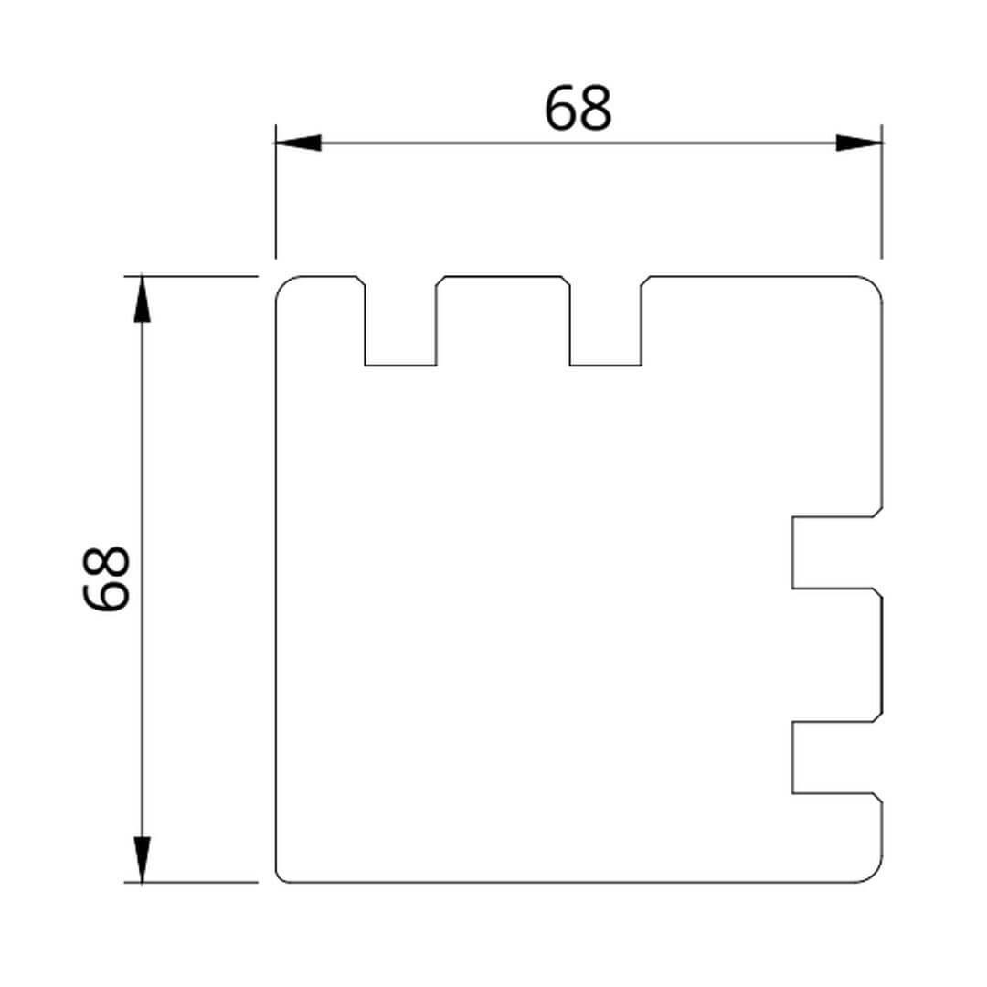 Detailzeichnungen Holzfenster Softline 68 - IV68 - fensterblick.de
